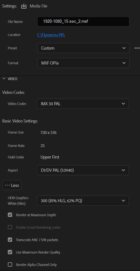Solved How To Xdcam Imx Imx 30 Adobe Product Community 13294974
