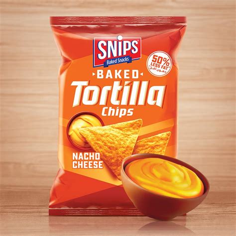 Nacho Cheese Tortilla Chips Snips