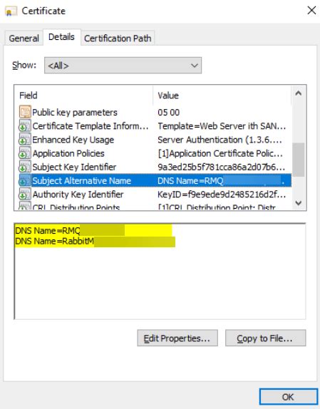 Rabbitmq Tls Certificate Requirements