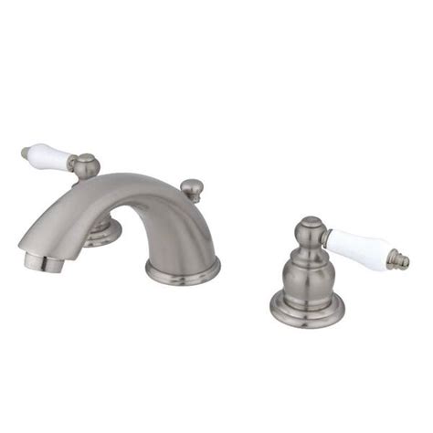 Kingston Brass Magellan 8 In Widespread 2 Handle Bathroom Faucets With Plastic Pop Up In