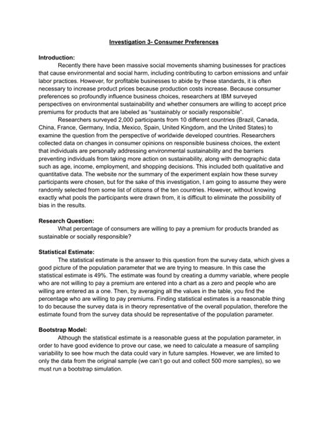 Consumer Preferences Sustainability And Price Premiums