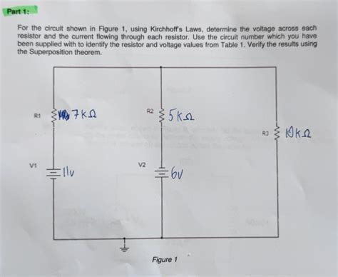 solved part 1 for the circuit shown in figure 1 using