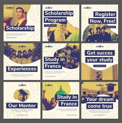 Education Instagram Post Templates Psd Desain Desain Web Desain Grafis