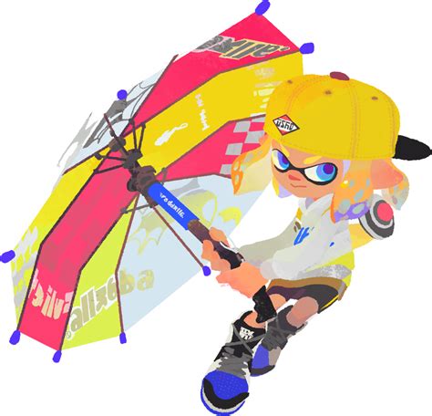 File S2 Inkling With Splat Brella 2d Artwork Png Inkipedia The Splatoon Wiki