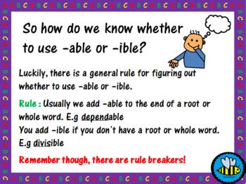 Suffix Able And Ible Worksheets And Presentation By Emmabee TPT