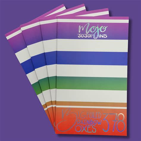 big foil rainbow boxes sticker book mojo jojoplans