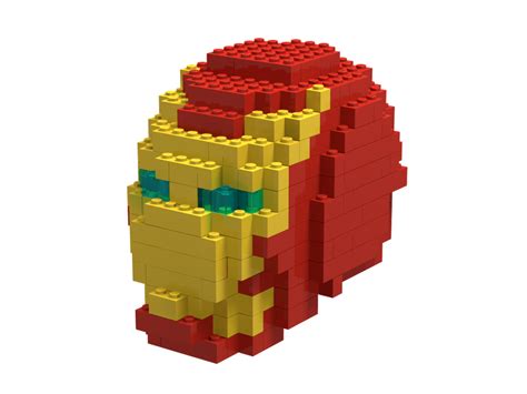 Lego Moc Iron Man Helmet By Scorpio13 Rebrickable Build With Lego