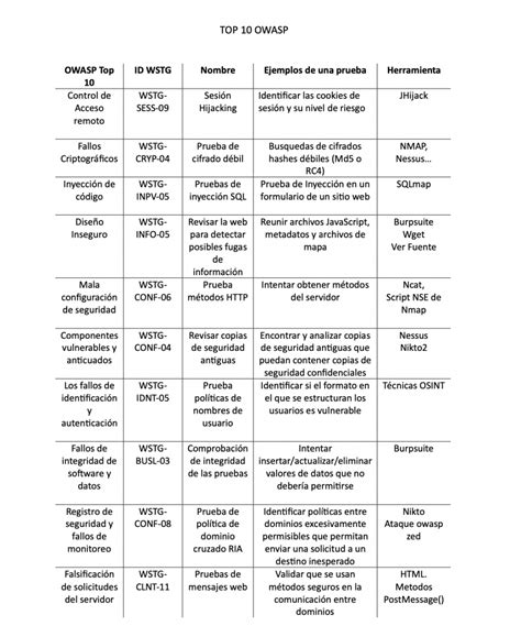 Top 10 Owasp Ciberseguridadtech