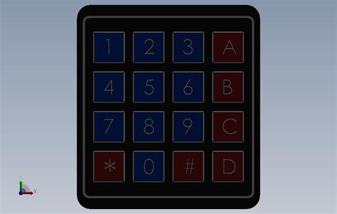 Md9矩阵4x4键盘 Solidworks 2016 模型图纸免费下载 懒石网