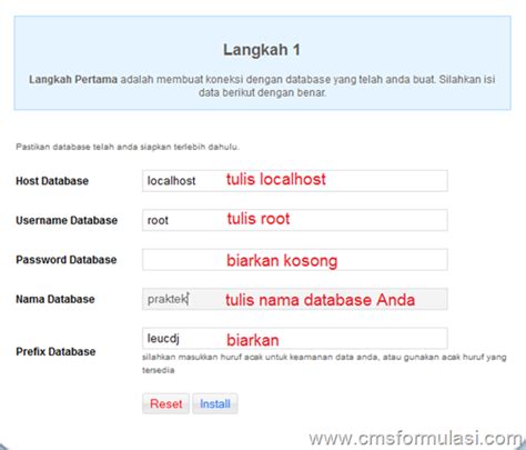 Cara Install Cms Formulasi Di Localhost Bag 2 Tutorial Cms