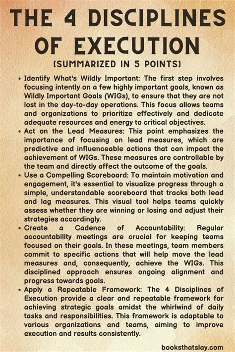 The 4 Disciplines Of Execution Summary And Key Lessons