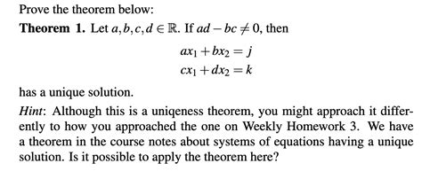 Solved Prove The Theorem Below Theorem Let A B C DR If Chegg