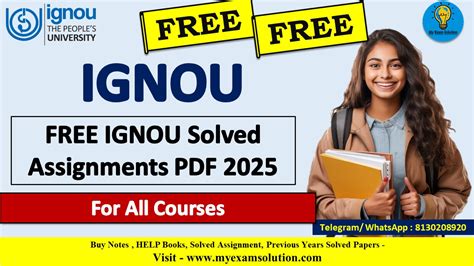 FREE IGNOU Solved Assignments PDF For All Courses My Exam Solution