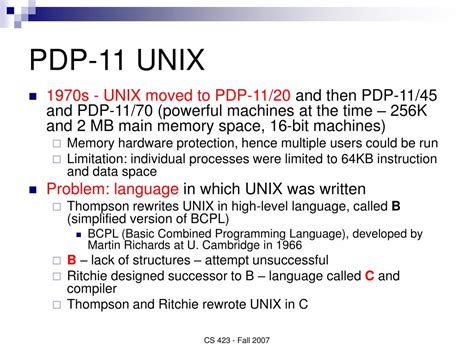Ppt Cs 423 Operating Systems Design Lecture 4 Unix History And