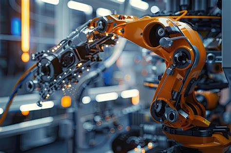 Advanced Robotics Technology In A Modern Industrial Manufacturing Setting Premium Ai Generated