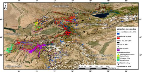 Map Of The Adopted Landslide Inventory Basemap Source Esri Maxar Download Scientific