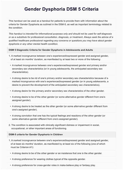 Did Dsm 5 Criteria And Example Free Pdf Download