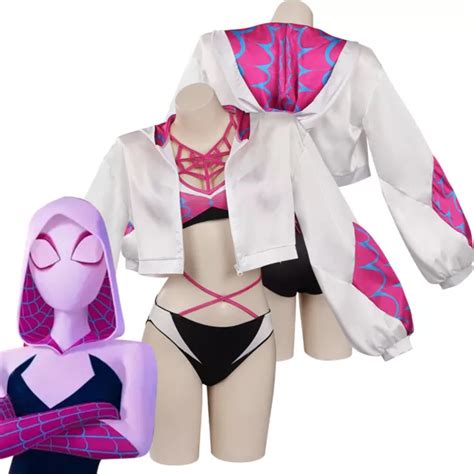 Spider Manacross The Spider Gwen Stacy Cosplay Bikini Swimsuit Outfit