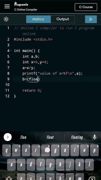Typecasting In C Programming Language Coding Programminglanguage Viral Code Musicshorts