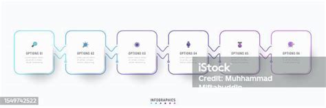 벡터 인포 그래픽 레이블 디자인 템플릿과 아이콘과 6 옵션 또는 단계 프로세스 다이어그램 프리젠 테이션 워크 플로우 레이아웃