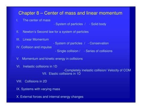 Linear Momentum Collisions UCF Physics