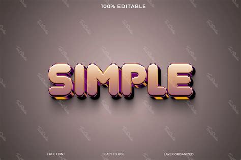 Simple Text Style Effect Photoshop Premium Psd File