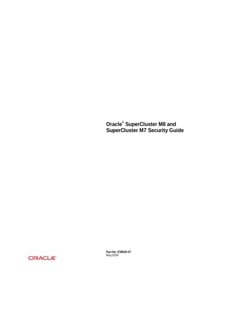 Oracle Supercluster M7 M8 Security Pdf Cloud Computing Computer Network