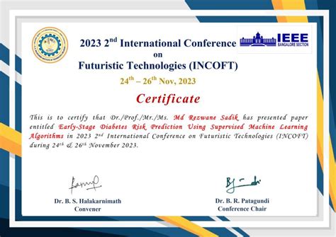 Md Rezwane Sadik On Linkedin Incoft2023 Machinelearning Diabetesprediction