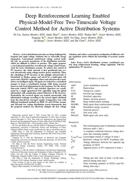 Deep Reinforcement Learning Enabled Physical Model Free Two Timescale Voltage Control Method For