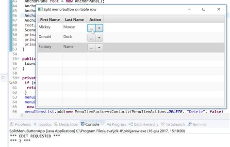 JavaFX TableView Get Row From Button Cell Stack Overflow