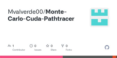 GitHub Mvalverde00 Monte Carlo Cuda Pathtracer