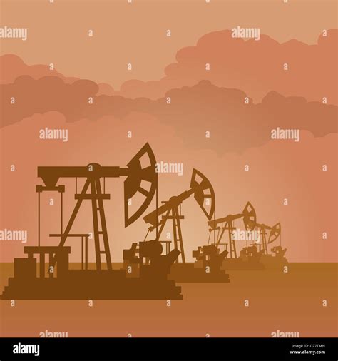 Mining And Quarrying Installations For The Extraction Of Oil From The Bowels Of The Earth Stock