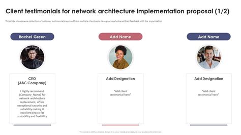 Client Testimonials For Network Architecture Implementation Proposal Ppt Powerpoint