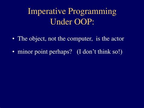 Ppt Introduction To Object Oriented Programming And The Java