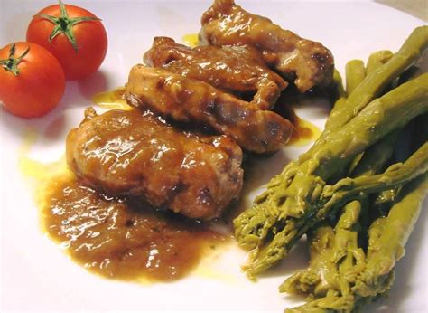 ΦΙΛΕΤΟ ΧΟΙΡΙΝΟ ΜΕ ΒΑΛΣΑΜΙΚΟ ΜΟΥΣΤΑΡΔΑ ΚΑΙ ΣΠΑΡΑΓΓΙΑ… Cooking Pork Food