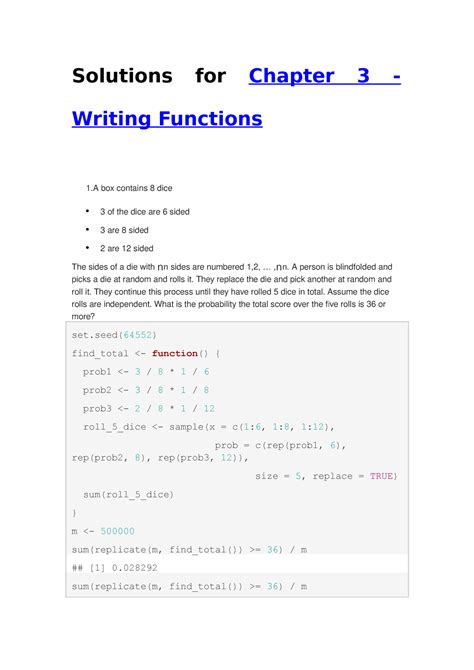 Solutions For Chapter 3 Writing Functions Nn A Person Is