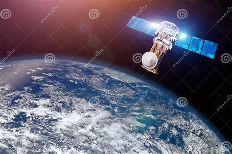 Research Probing Monitoring Of In Atmosphere Satellite Above The Earth Makes Measurements Of