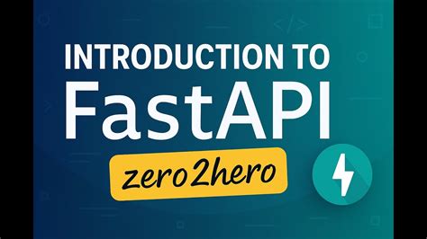 Api Development With Fastapi Introduction Youtube