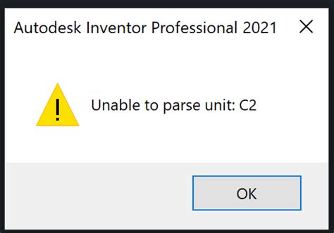 Unable To Parse Unit Error When Opening Inventor Part Linked To Excel