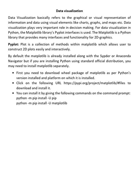 Notes 48 Introduction Of Data Visualization Pdf