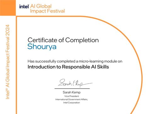 Shourya Vardhan On Linkedin Ai Artificialintelligence Responsibleai Intel Learning