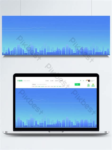 Blue Style Gradient Simple Sci Tech Style City Background Backgrounds