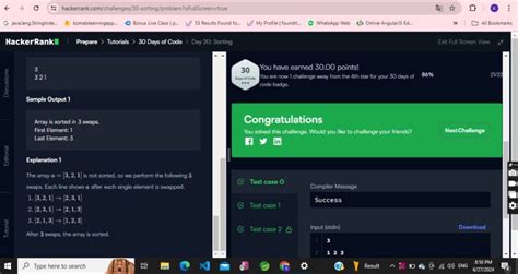 Komal R Chepurwar On Linkedin 30daycodechallenge Hackerrank Javaprogramming Sortingalgorithms
