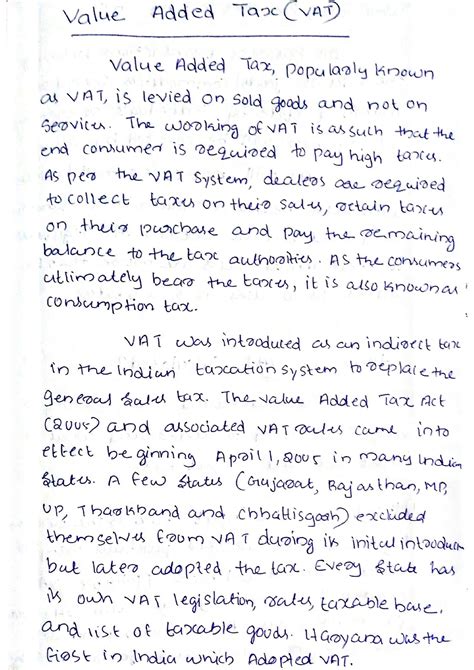 Document It Is Lecture Notes For Value Added Tax Goods And Service
