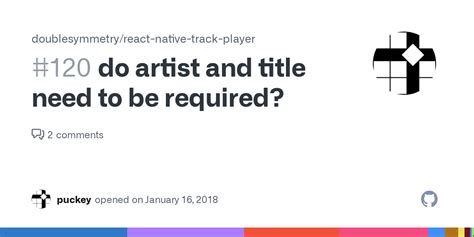 Do Artist And Title Need To Be Required Issue Doublesymmetry React Native Track Player