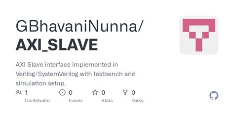 Github Gbhavaninunna Axi Slave Axi Slave Interface Implemented In
