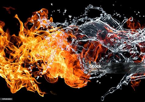 자연과학의 개념으로 소용돌이치는 불과 물의 3d 일러스트 가연성에 대한 스톡 사진 및 기타 이미지 가연성 거친 곡선 Istock