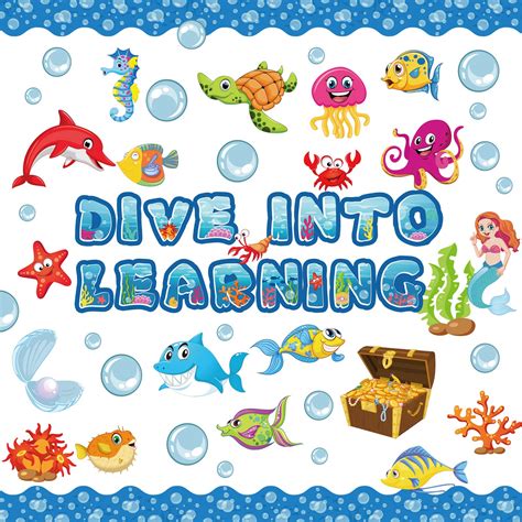 Ocean Theme Classroom Wall Boho Ocean Classroom Decor Bundle Easy And