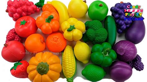 Учим названия фруктов и овощей для детей с игрушками Учим цвета для самых маленьких Youtube