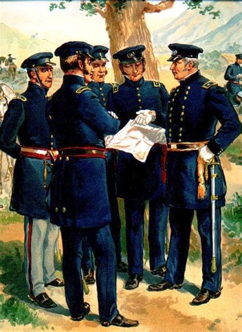 Mexican War Uniforms American Major General And Staff